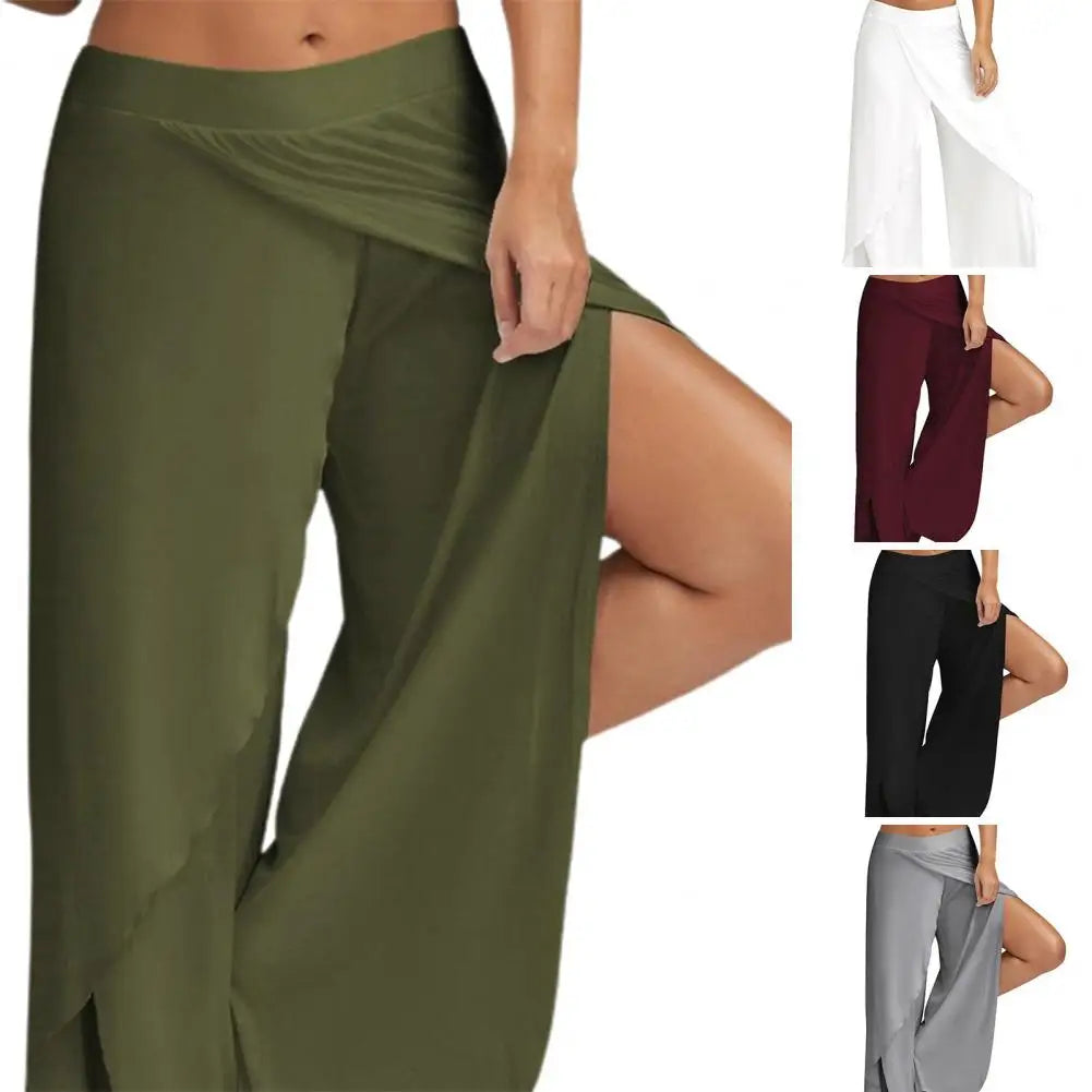 Side Split Yoga Pants | Loose Yoga Pants | – MatMat Yoga Store